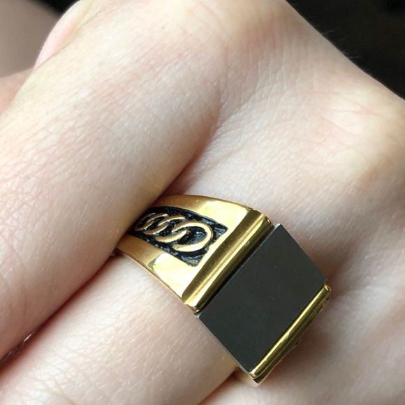 LIT JEWELRY | Accessories | Men Luxury Italian Gold Silvr Filed Ring ...